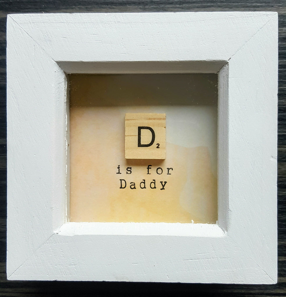 D is for Daddy - Scrabble Tile Frame – The Makery Dublin