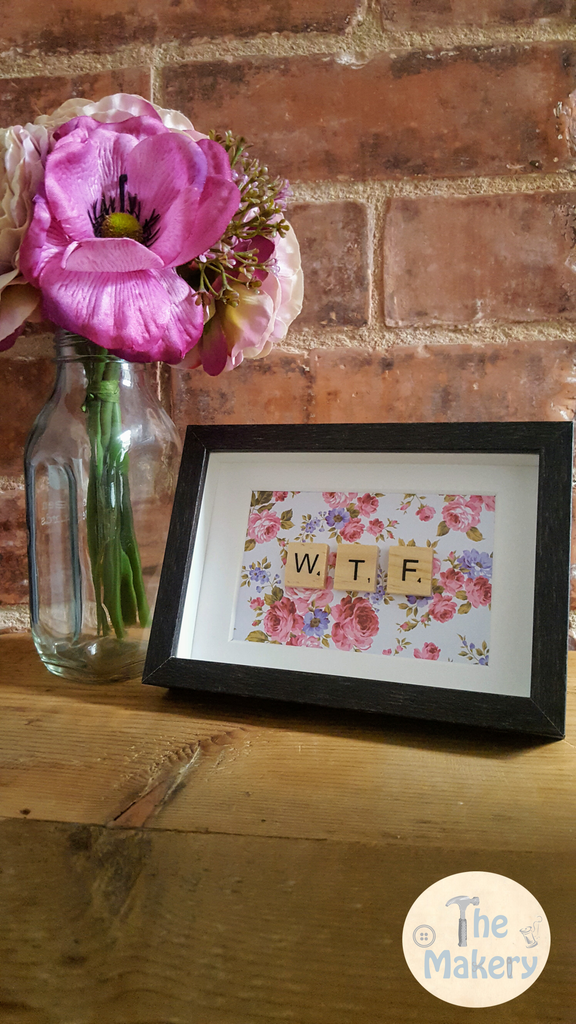 WTF - Scrabble Frame – The Makery Dublin